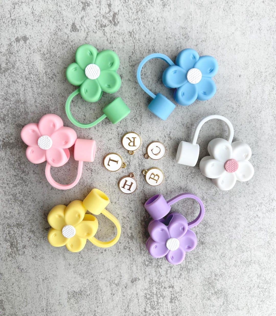 Flower Straw Topper, Silicone Straw Cover, Stanley Tumbler Accessories ...