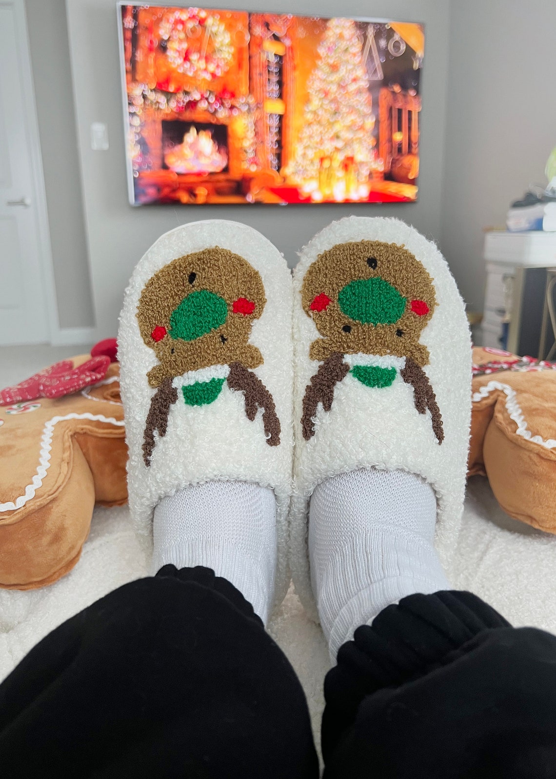 Reindeer Slippers, Christmas Gifts, Gift for Her, Cute Gifts, Cozy ...