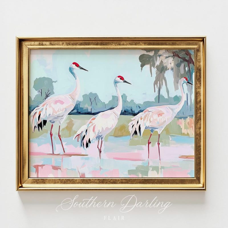 Pink Cranes - Etsy