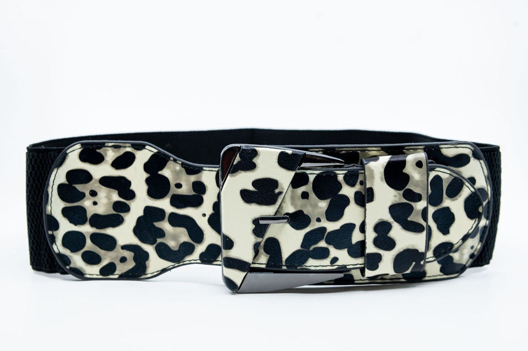 Cheetah Print Belt/wide Belt/women's Wide Elastic Belt - Etsy