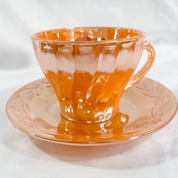 Peach Lusterware - Etsy