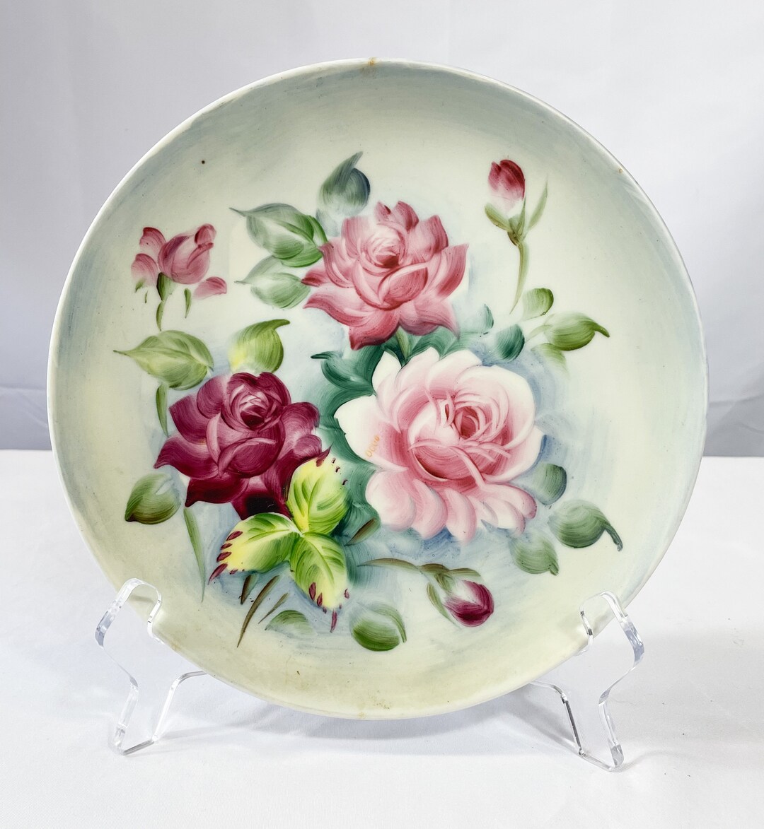 1950s Lefton Rose Plate Hand Painted Roses Decorative - Etsy