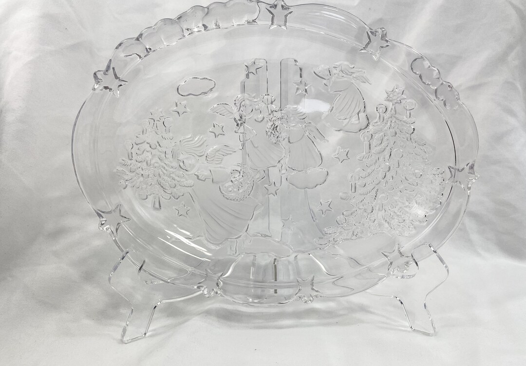 Mikasa Christmas Holiday Classics Angels and Trees Frosted - Etsy