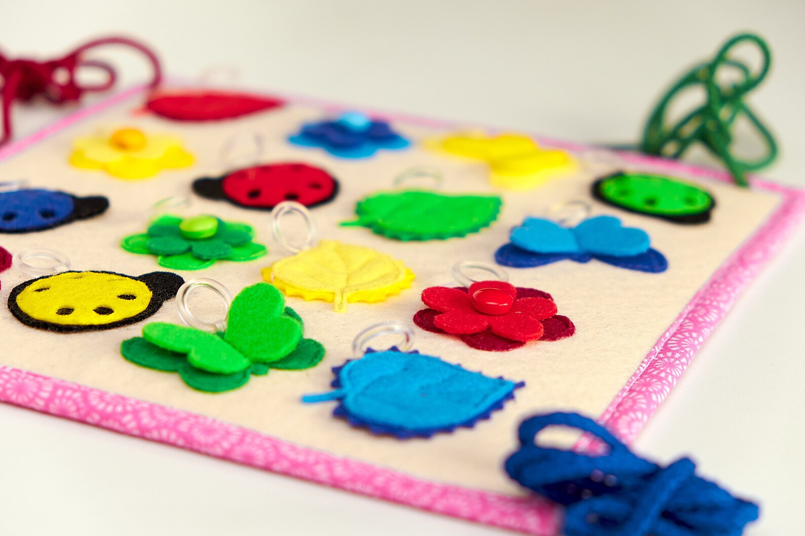 Quiet Book Page Colors and Shapes Montessori Materials for - Etsy