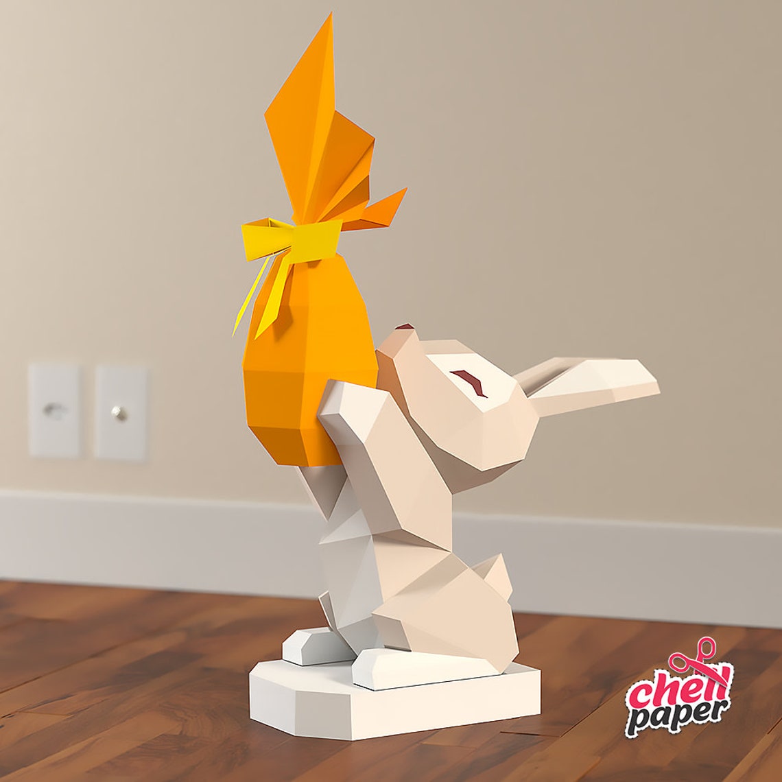 Bunny Papercraft Low Poly Bunny Low poly animal Paper - Etsy México