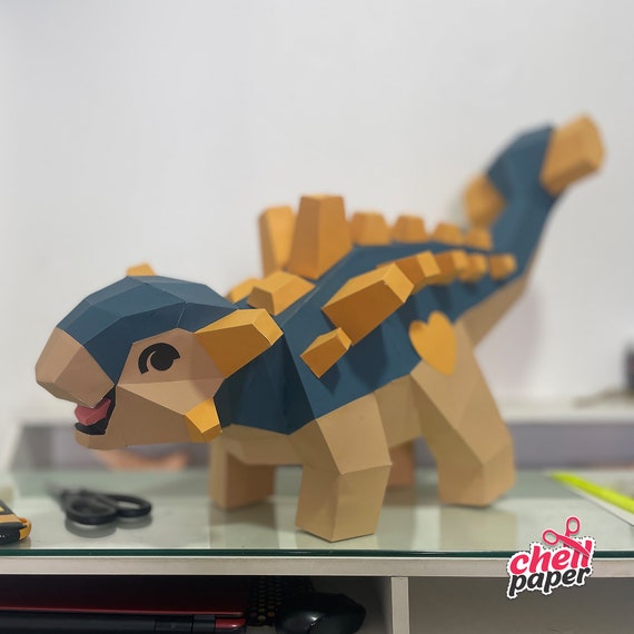 Ankylosaurus Dinosaur Papercraft Lizard Bird Jurassic - Etsy