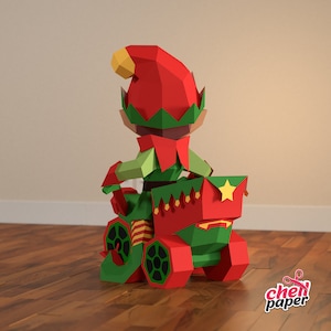 Papercraft Elf, Christmas, Holiday, Festive, Elf, Santa's Helper ...