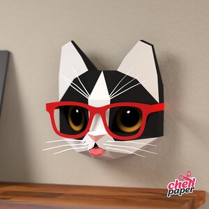 3D Papercraft Cat Cat 3D PDF Template Papercraft Animals - Etsy