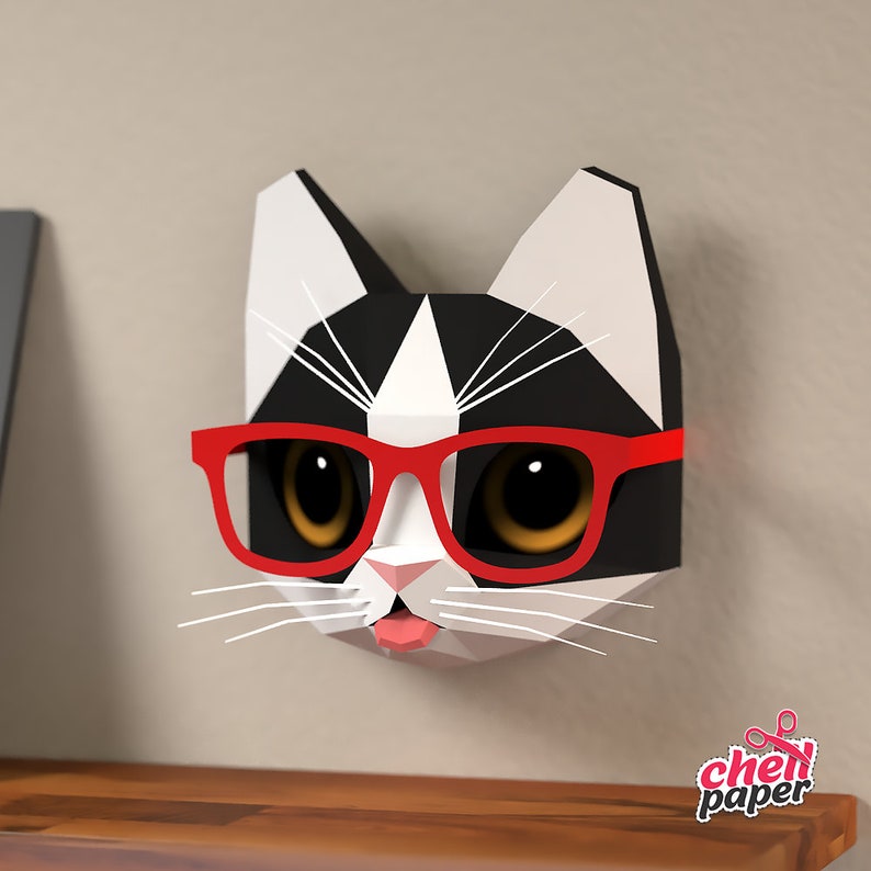 3D Papercraft Cat Cat 3D PDF Template Papercraft Animals | Etsy
