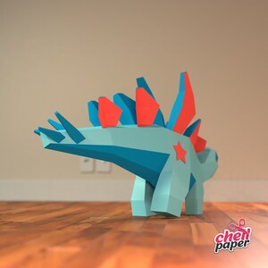 Stegosaurus Dinosaur Papercraft Bird Jurassic Baby - Etsy