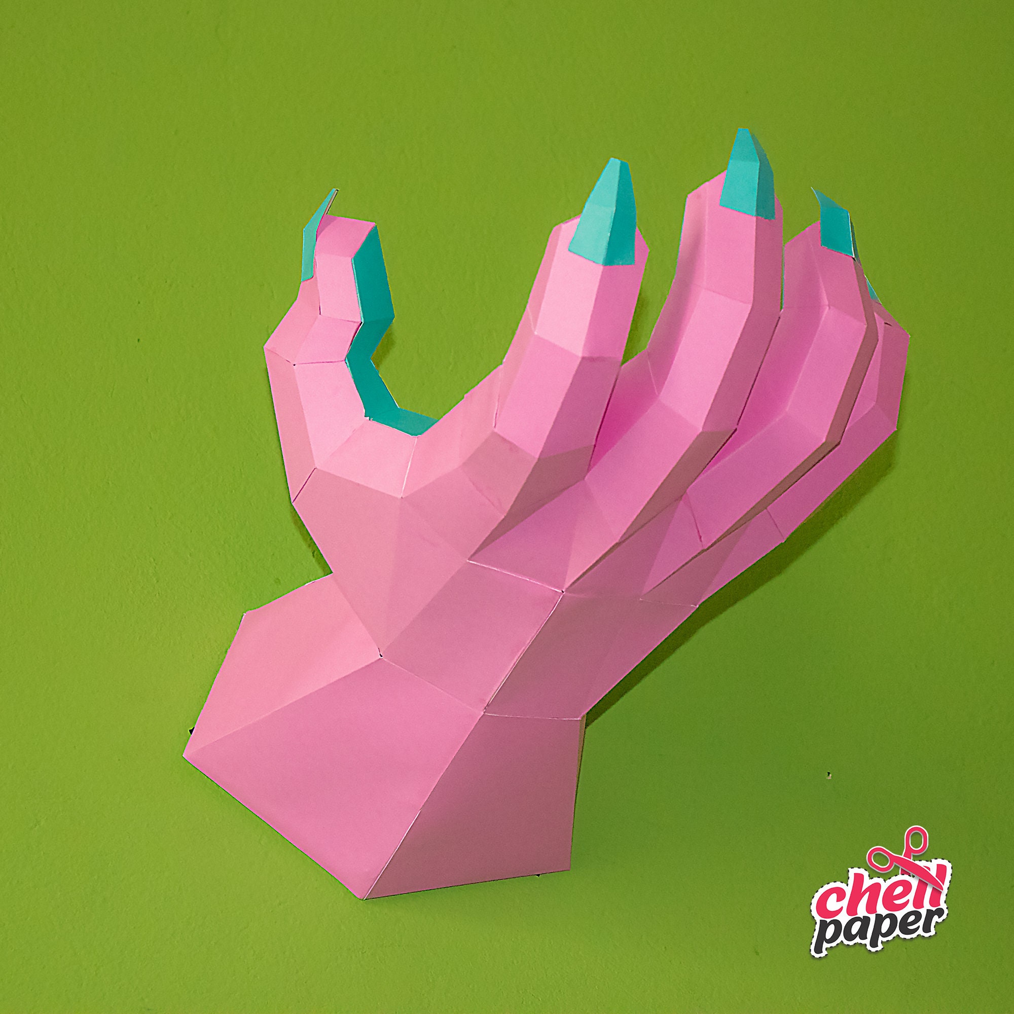 3D Papercraft hand right Head Sculpture Paper Craft model | Etsy