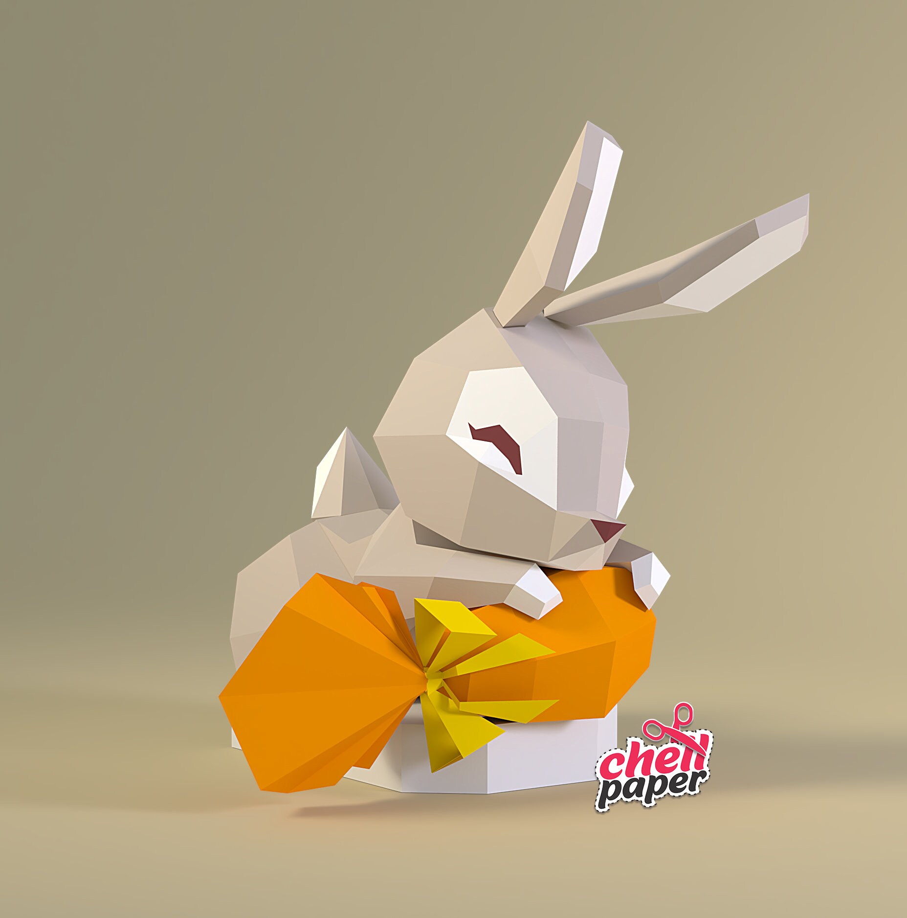 Conejito de Pascua Conejito Papercraft Conejito de | Etsy