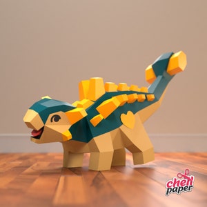Ankylosaurus, Dinosaur, Papercraft, Lizard, Bird, Jurassic, Baby, Horns ...