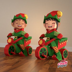 Papercraft Elf, Christmas, Holiday, Festive, Elf, Santa's Helper ...