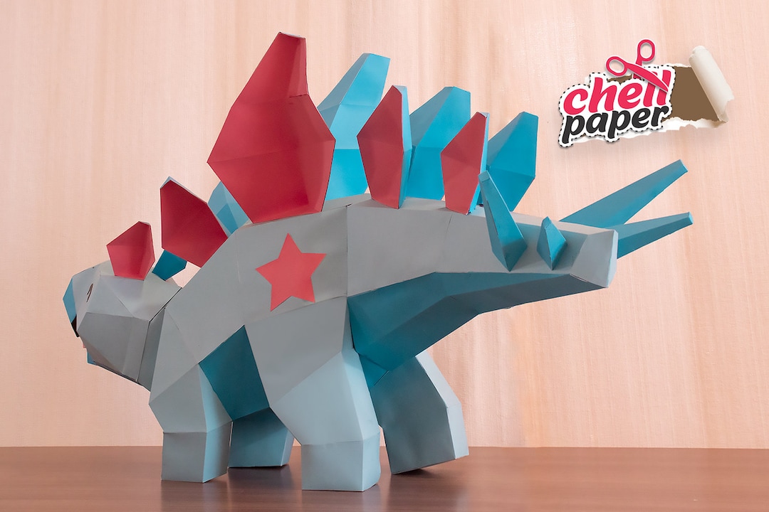 Stegosaurus Dinosaur Papercraft Bird Jurassic Baby - Etsy Canada