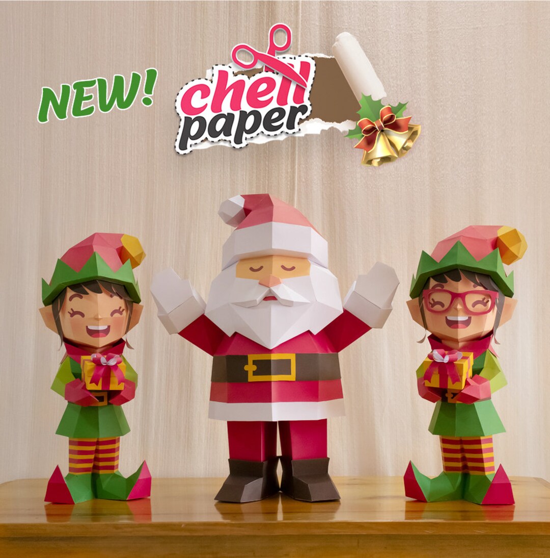 Papercraft Santa Claus Santa Claus Low Poly Santa Claus Дед - Etsy