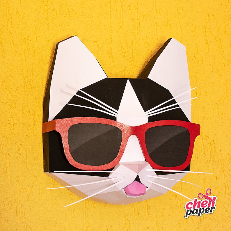 3D Papercraft Cat Cat 3D PDF Template Papercraft Animals | Etsy