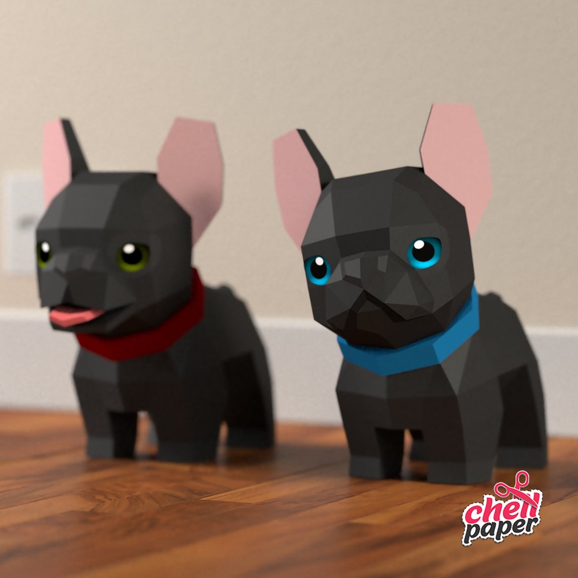 Papercraft 3D Bulldog Papercraft Bulldog francés Papercraft | Etsy