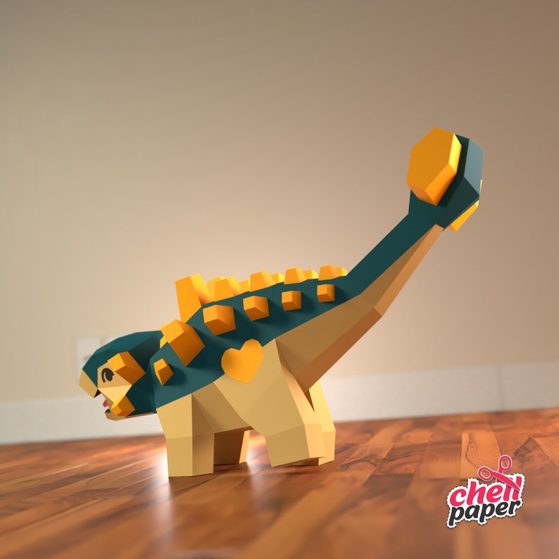 Ankylosaurus Dinosaur Papercraft Lizard Bird Jurassic - Etsy