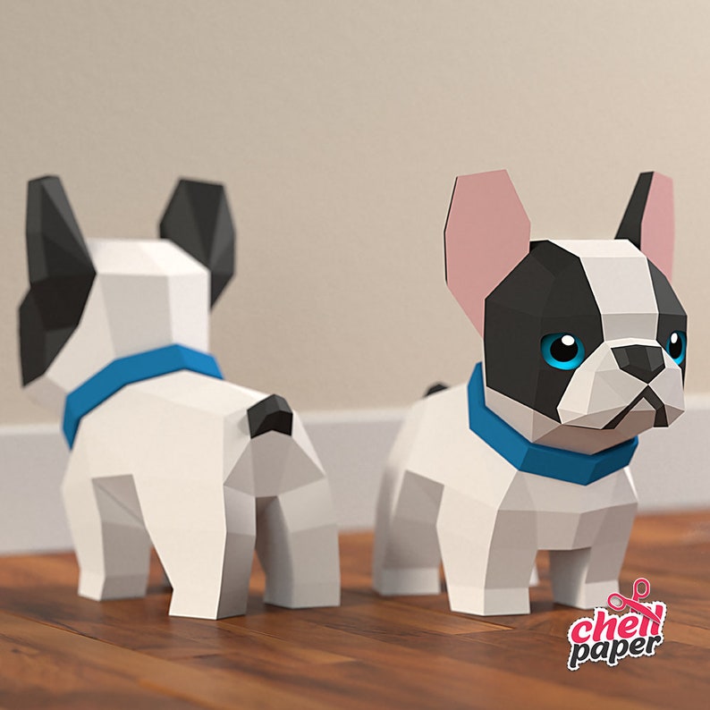 3D PapercraftBulldog Papercraft Bulldog Francés Perro - Etsy España