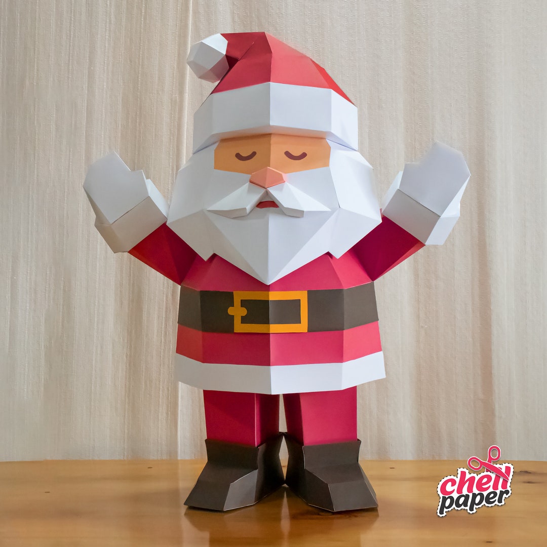 Santa Claus, Paper Santa Claus, Christmas, Papercraft Santa Claus, Elf ...