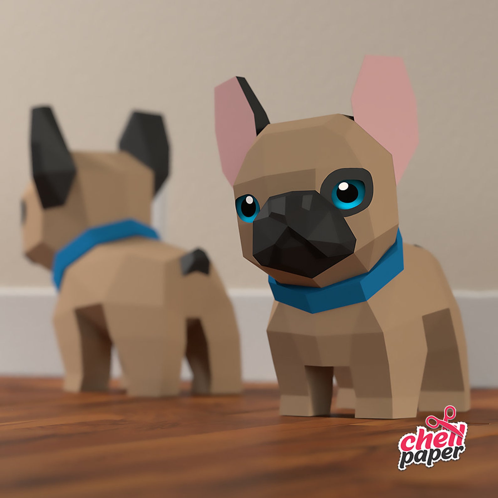 3D Papercraft bulldog Papercraft French Bulldog Papercraft - Etsy