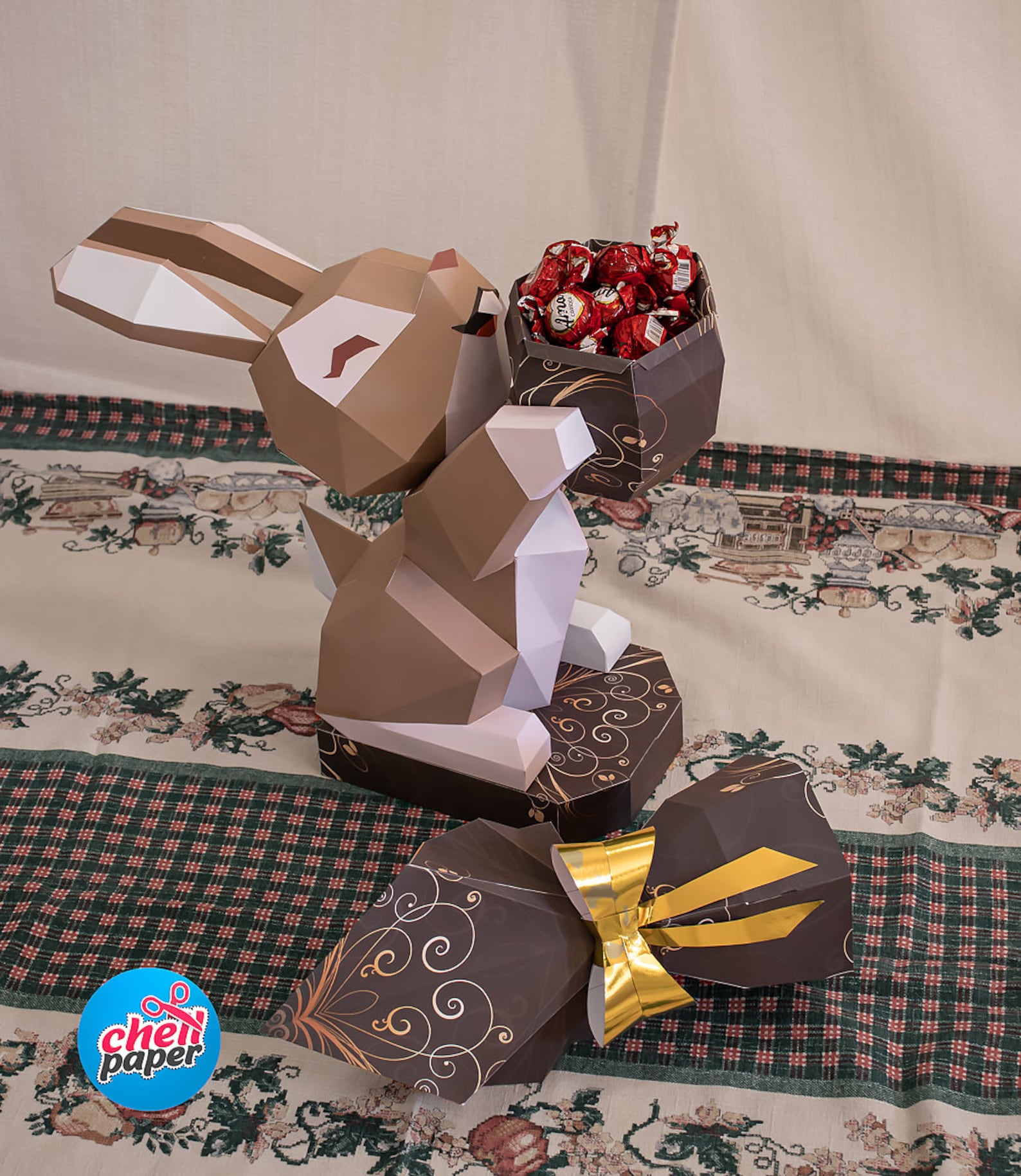 Bunny Papercraft, Low Poly Bunny, Low Poly Animal, Paper Rabbit, Easter ...