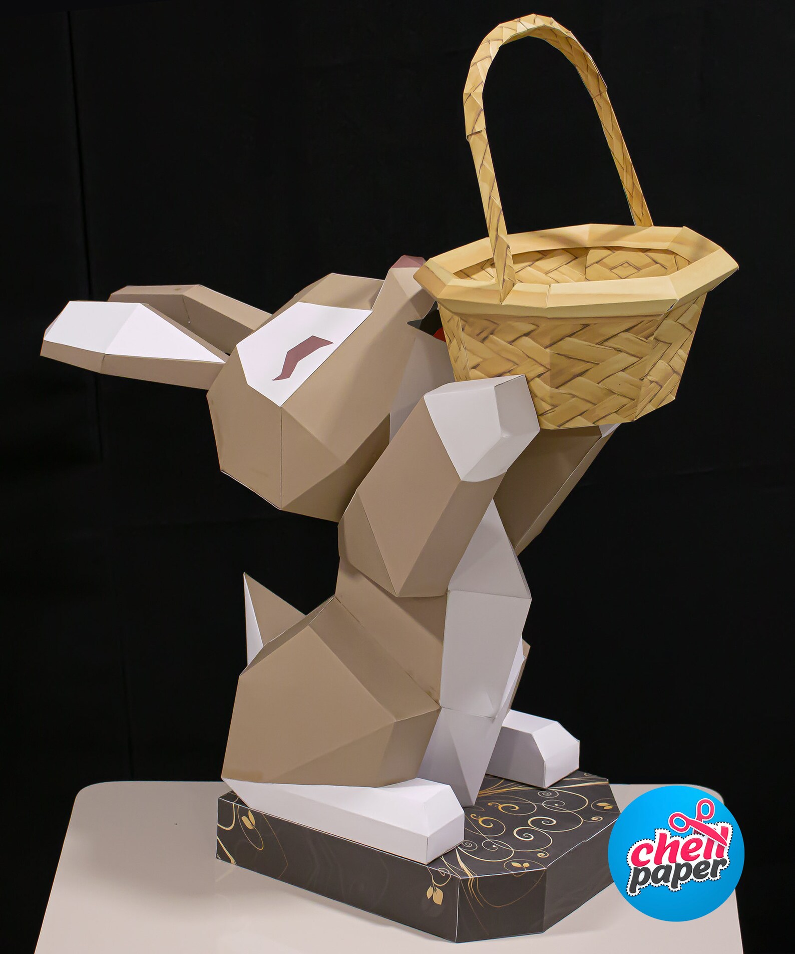 Bunny Papercraft, Low Poly Bunny, Low Poly Animal, Paper Rabbit, Easter ...