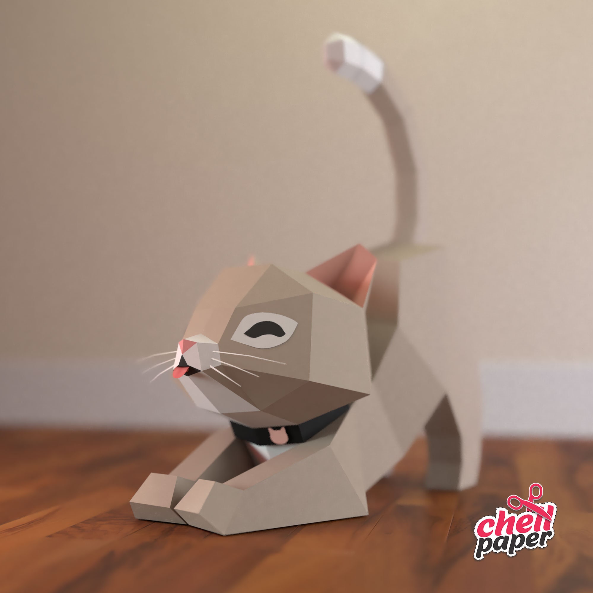 Cat Papercraft, Paper Sculpture, Cat Sculpture, Paper Art, Cat Art ...