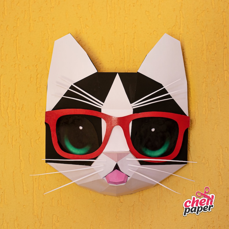 3D Papercraft Cat Cat 3D PDF Template Papercraft Animals | Etsy