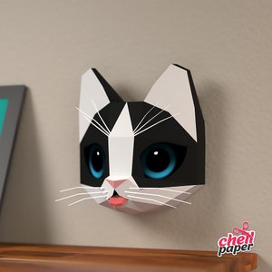 3D Papercraft Cat, Cat, 3D PDF Template, Papercraft Animals, Cat ...