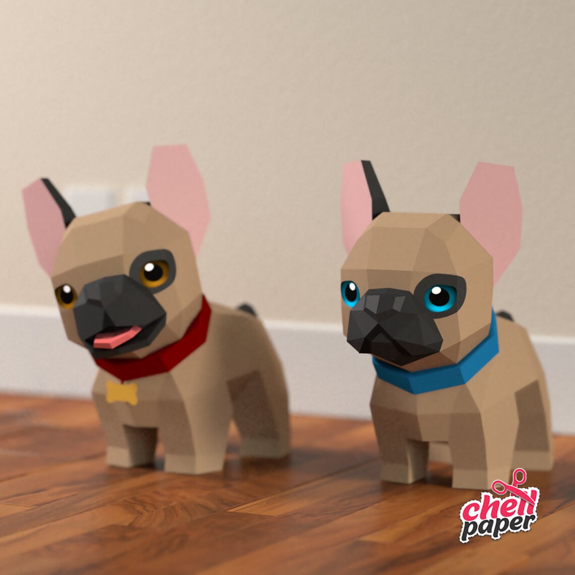 3D Papercraft bulldog Papercraft French Bulldog Papercraft - Etsy