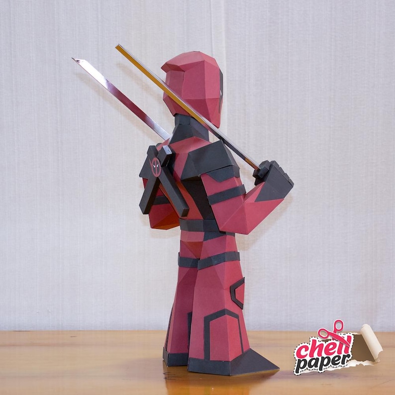 Deadpool, Wolverine, Papercraft, Diy, X-men, Hero, Yellow, Handmade ...