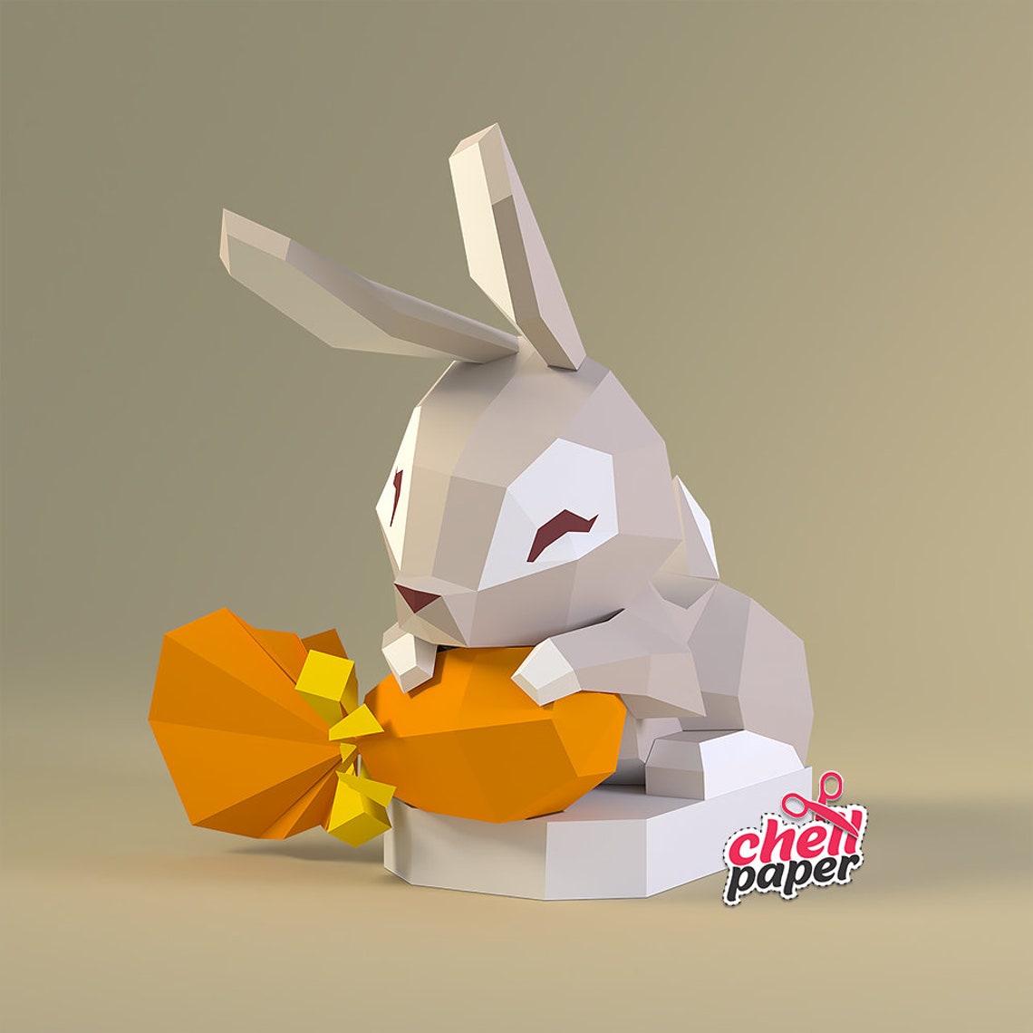 Conejito de Pascua Conejito Papercraft Conejito de | Etsy