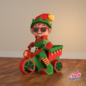 Papercraft Elf, Christmas, Holiday, Festive, Elf, Santa's Helper ...