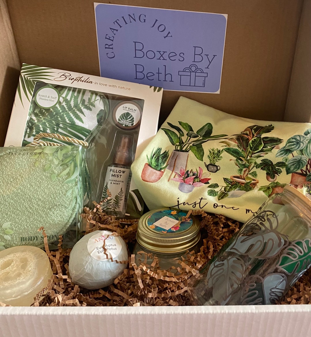 Plant Themed Gift Box, Plant Lovers Gift Box, Just One More Plant Tee ...