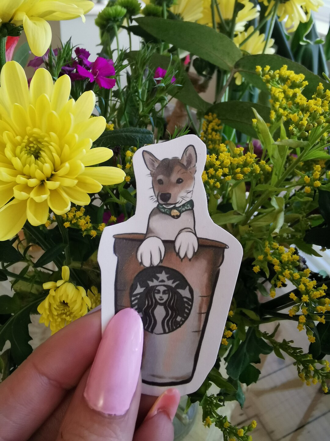 Shiba Inu Starbucks Sticker Coffee Japanese Shiba Sticker Mothers Day ...