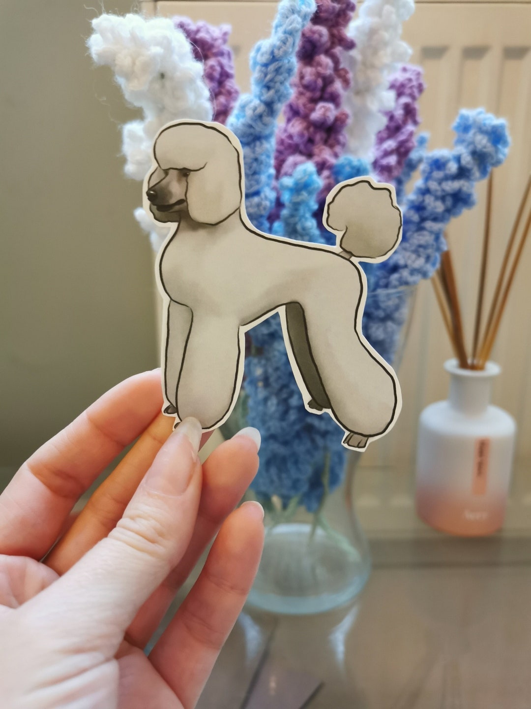 Poodle Sticker Standart Poodle Sticker for Planner Poodle Puppy Sticker ...