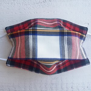 Plaid Face Mask, 3 Layer Face Mask, Reusable Face Mask, 3 Layer Mask ...