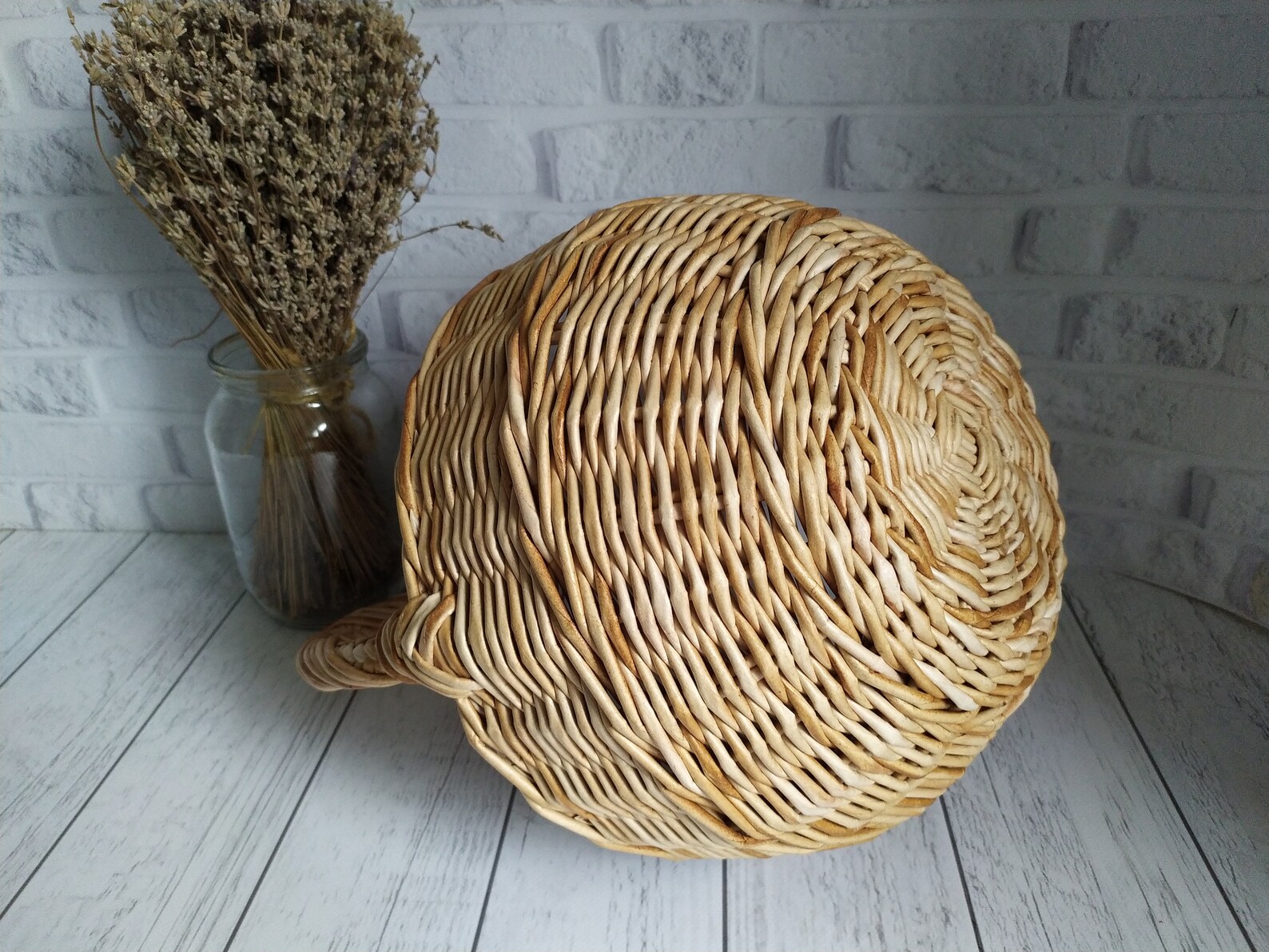 Rustic Wedding Basket Wicker Wedding Basket Girl Basket With Handle ...
