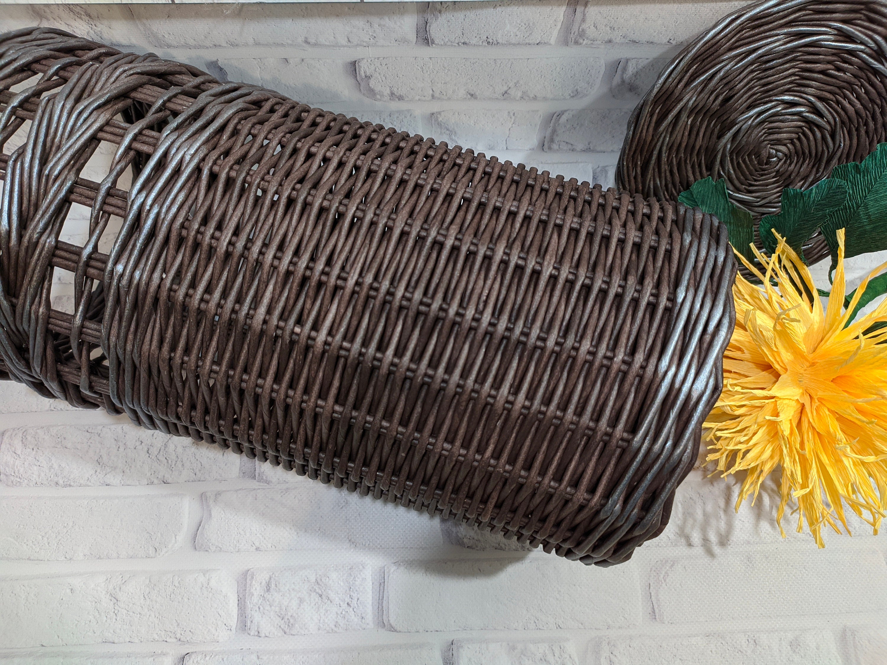 Versatile Round Wicker Storage Basket With Lid Stylish - Etsy