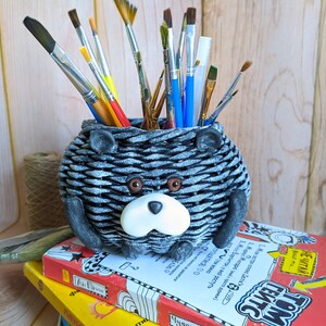 Woven Animal Pencil Holder, Cute Desk Organizing Accessory Pen/pencil ...