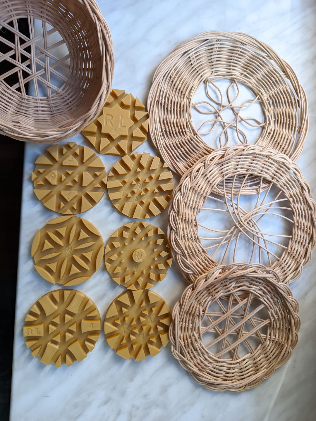 Set 1-7 Basket Weaving Kit: Rattan, Paper & Jute Design Templates - Etsy