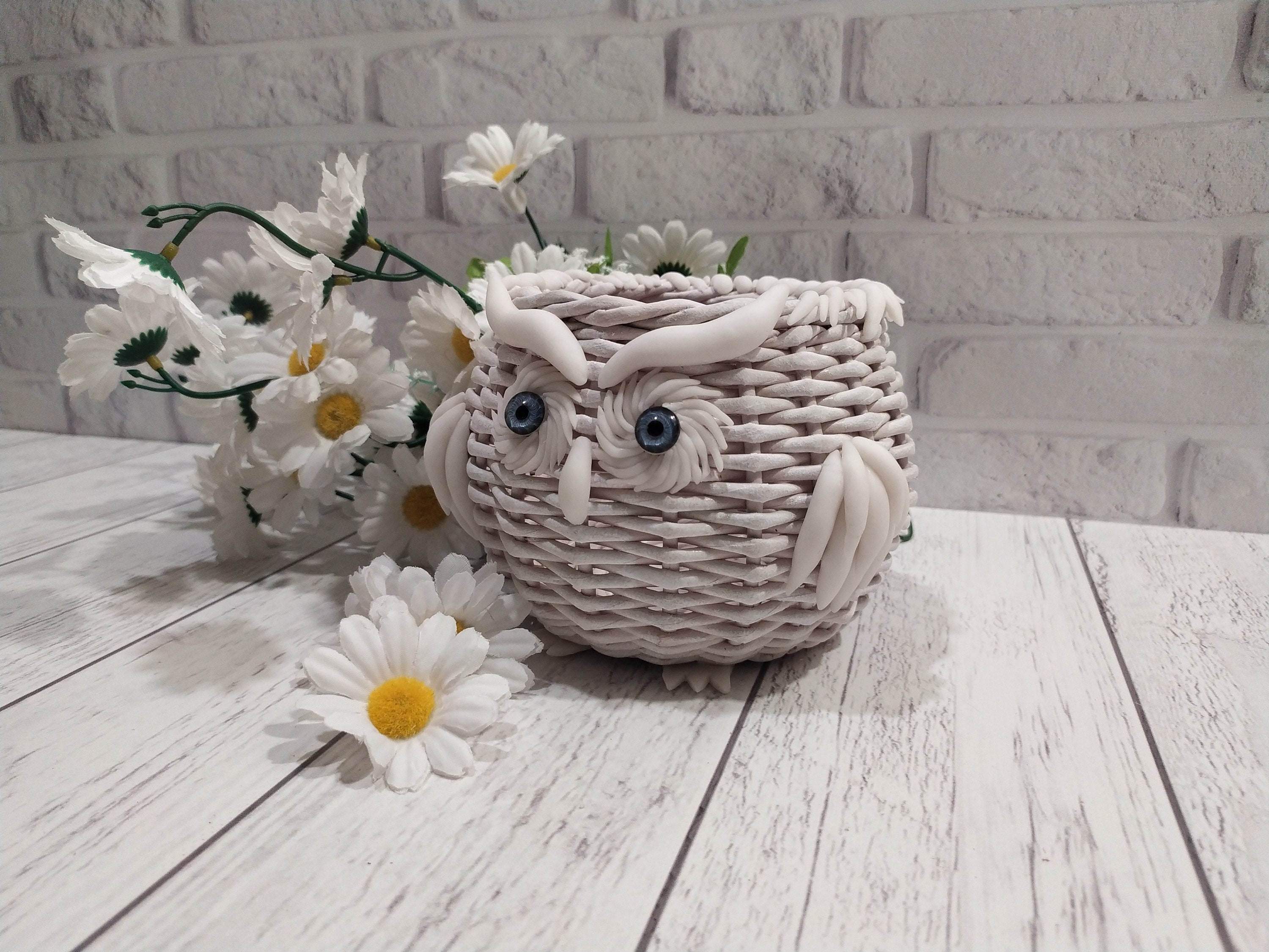 Woven Animal Pencil Holder Cute Desk Organizer Pen/pencil Holder ...