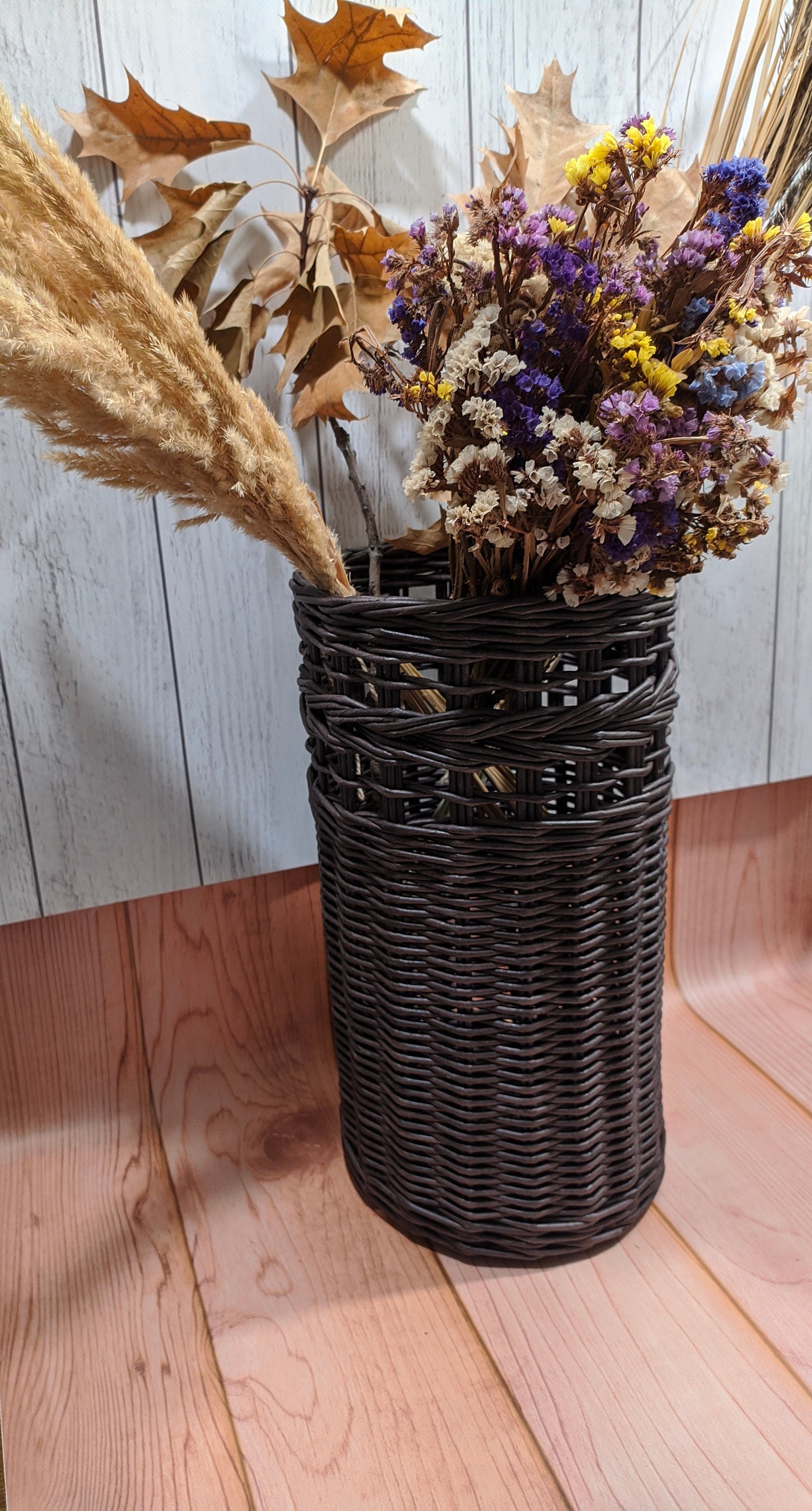 Versatile Round Wicker Storage Basket With Lid Stylish - Etsy