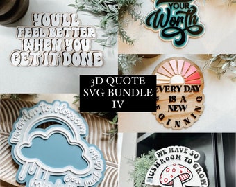 3d Quote Svg BUNDLE, 3D Quote Sign SVG, Glowforge Ready Svg, Laser ...