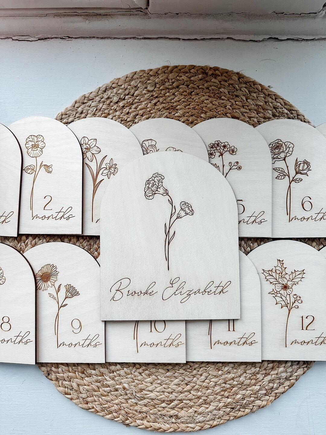 Birth Flower Monthly Milestones, Baby Milestone Discs, Wildflower ...