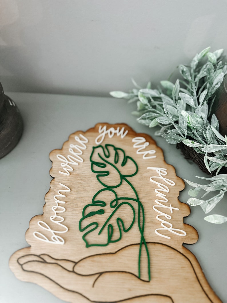 Bloom Where You Are Planted SVG Laser Sign SVG Plant Lover - Etsy
