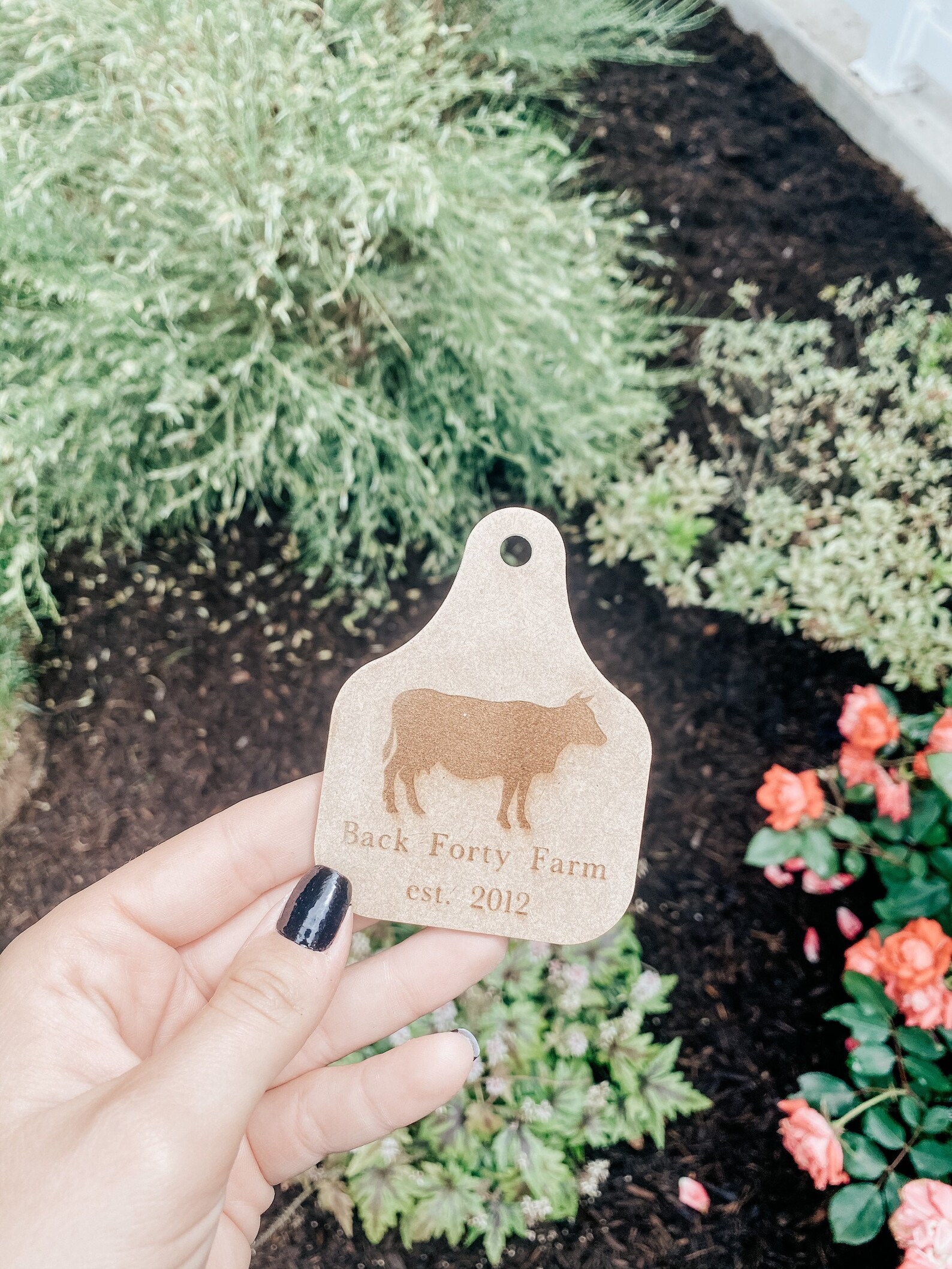 Custom Cow Keychain Custom Farm Keychain Custom Cow Tag - Etsy
