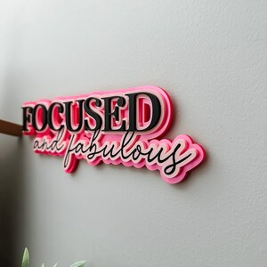 Focused and Fabulous SVG, Glowforge Digital File, Inspirational Quote ...